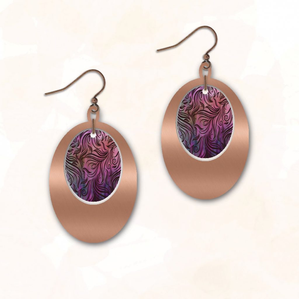 Handcrafted Wearable Art Earrings by DC Designs and art on slate